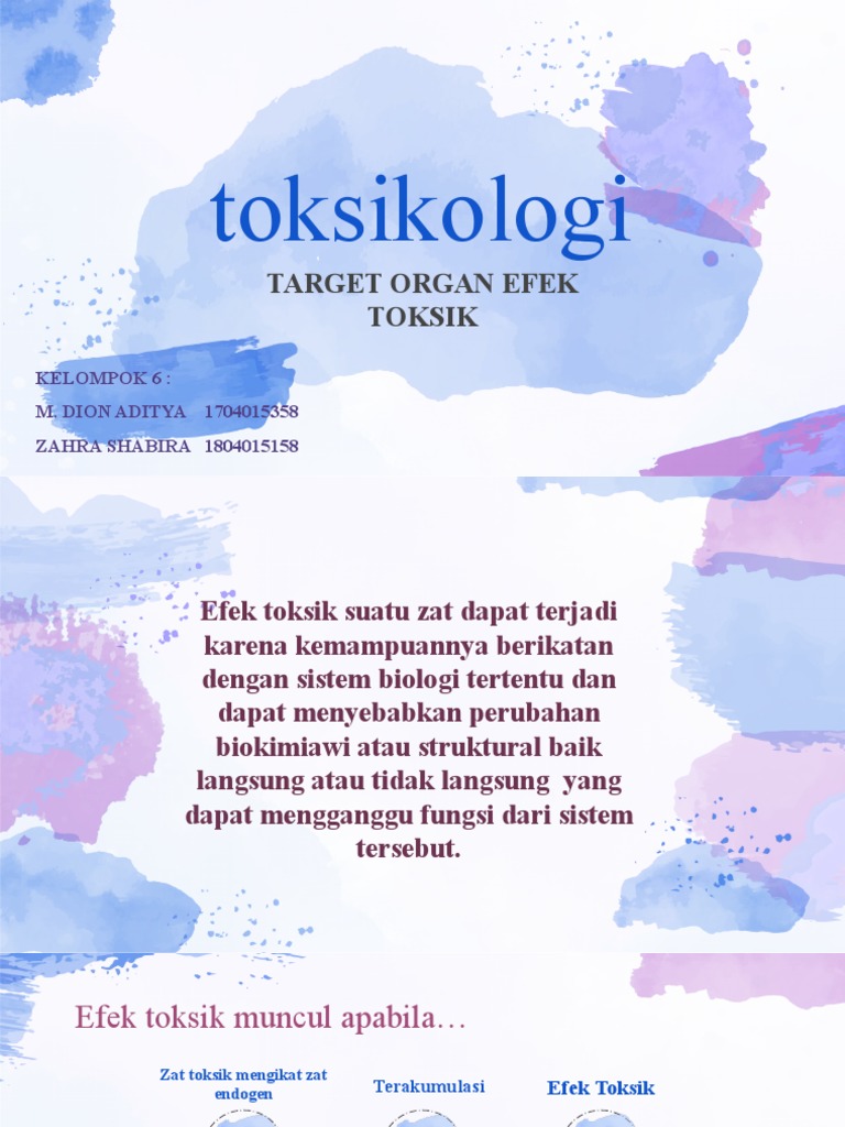 Target Organ Efek Toksik - Kel.6 | PDF