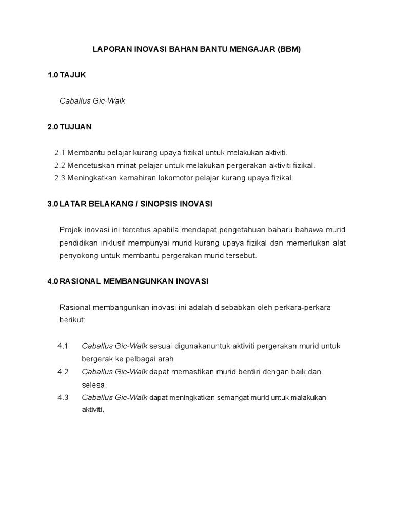 Laporan Inovasi BBM | PDF