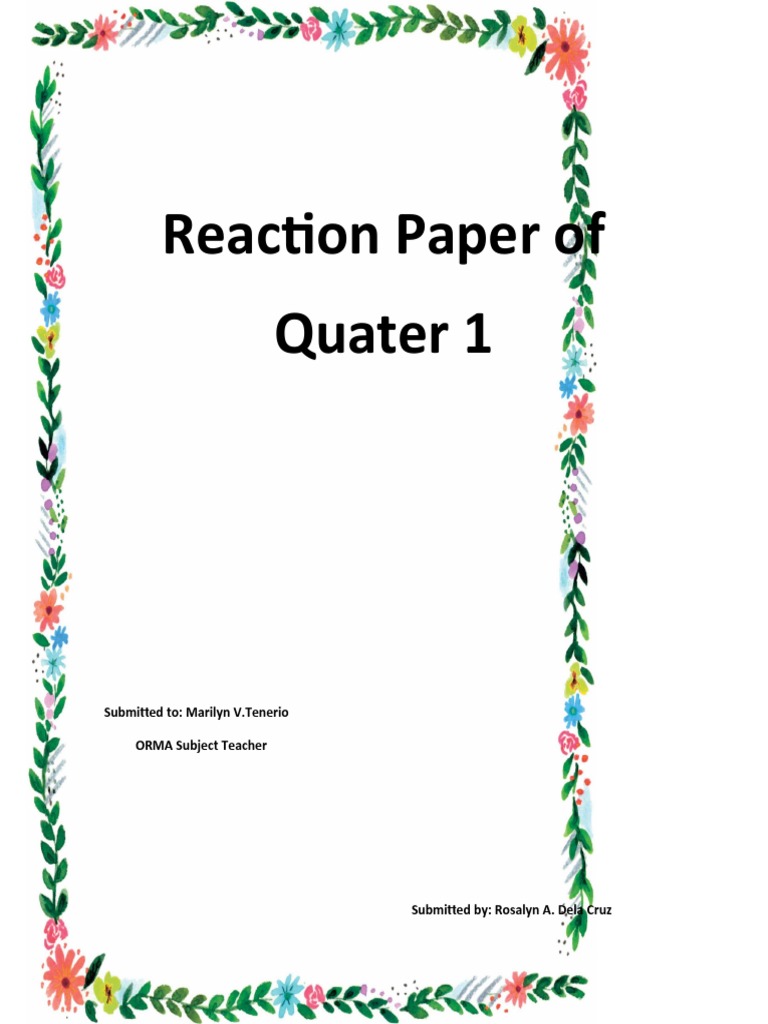 Reaction Paper-WPS Office | PDF | Language Arts & Discipline | Science ...