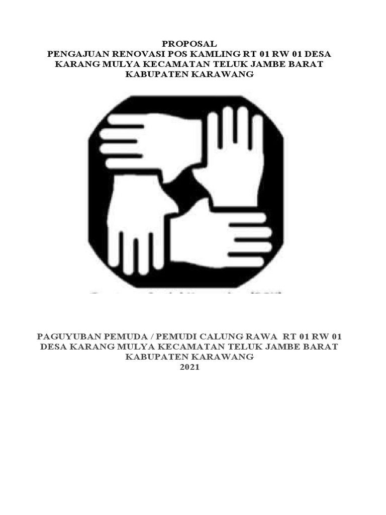 Proposal Pos Kamling RT 01 | PDF