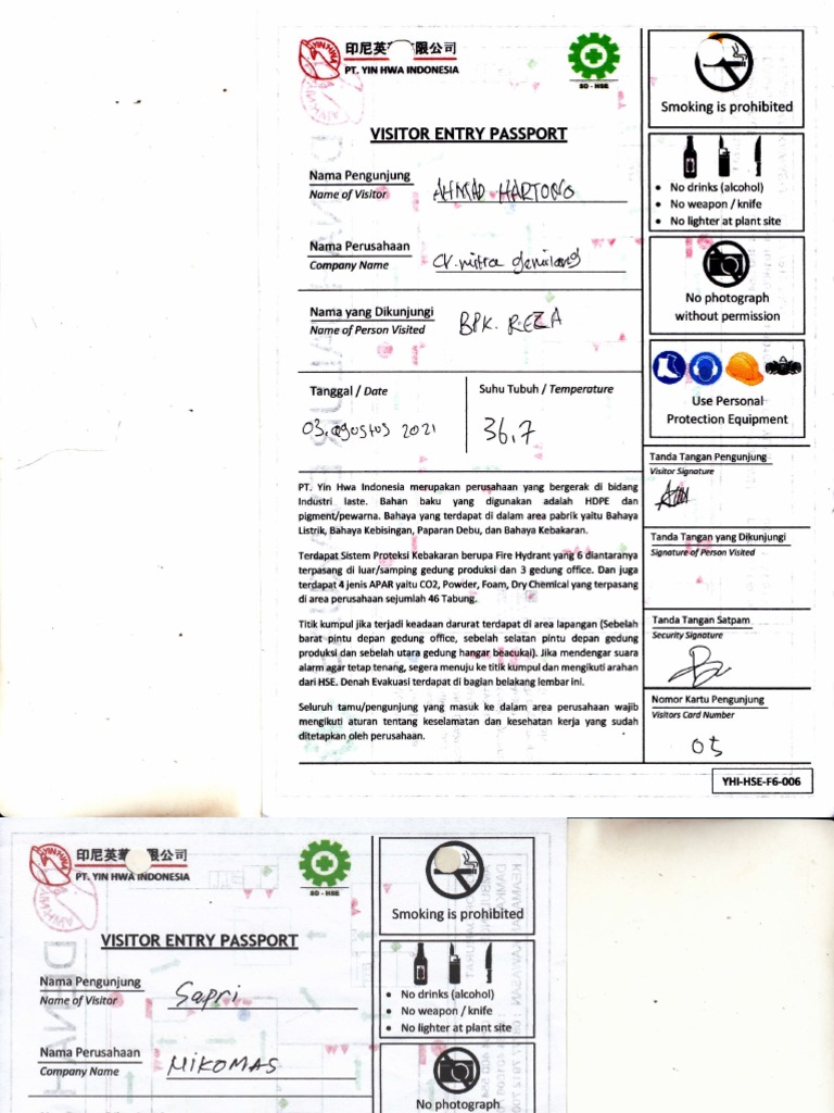 Hse Visitor Agustus | PDF