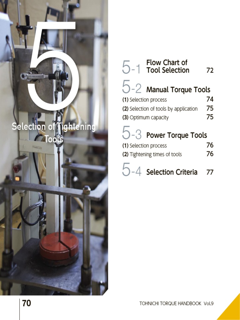 Flow Chart of Tool Selection Manual Torque Tools | PDF | Screw ...