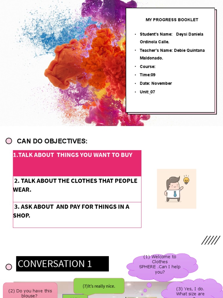 My Progress Booklet Ib3 | PDF | Clothing | Consumer Goods