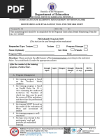 Ims f15 Evaluation Checklist Lac Plan | PDF | Change | Pedagogy