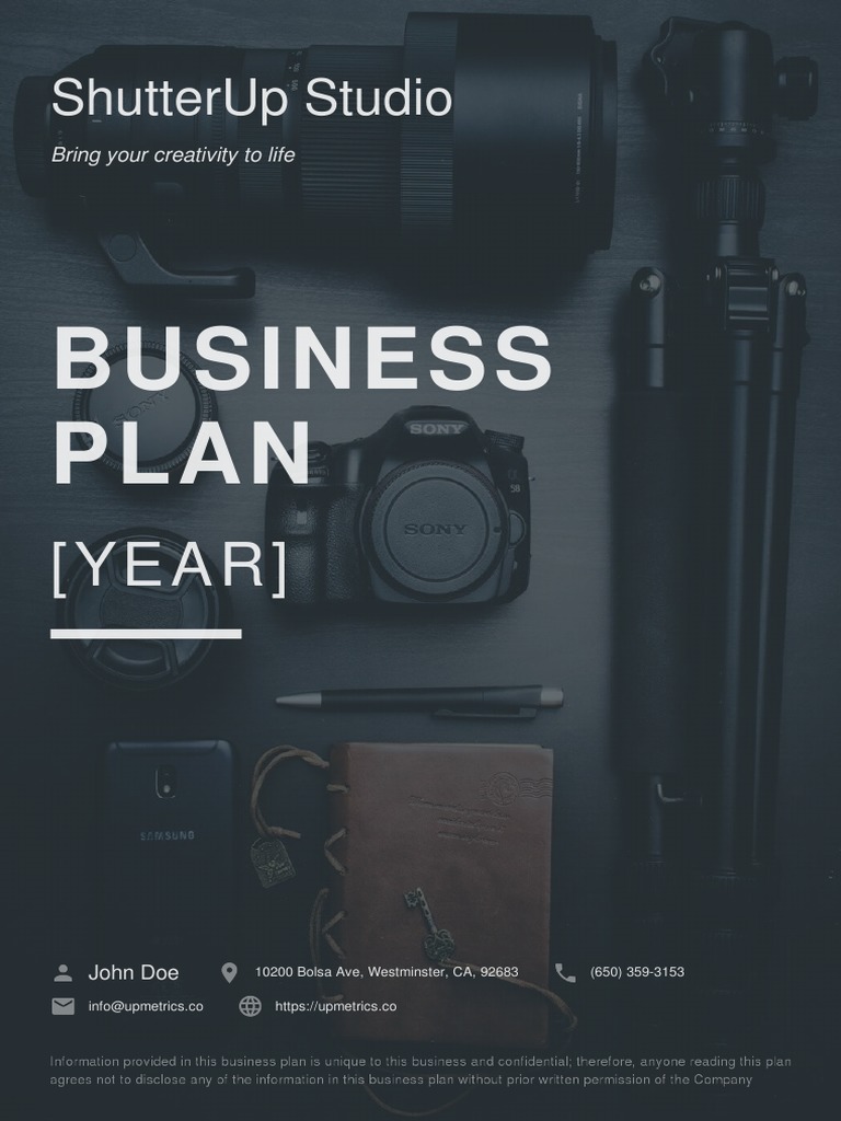 Photography Business Plan Example | PDF | Current Liability | Expense