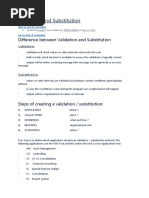 Validation and Substitution in SAP | PDF | Computer Science | Software Engineering