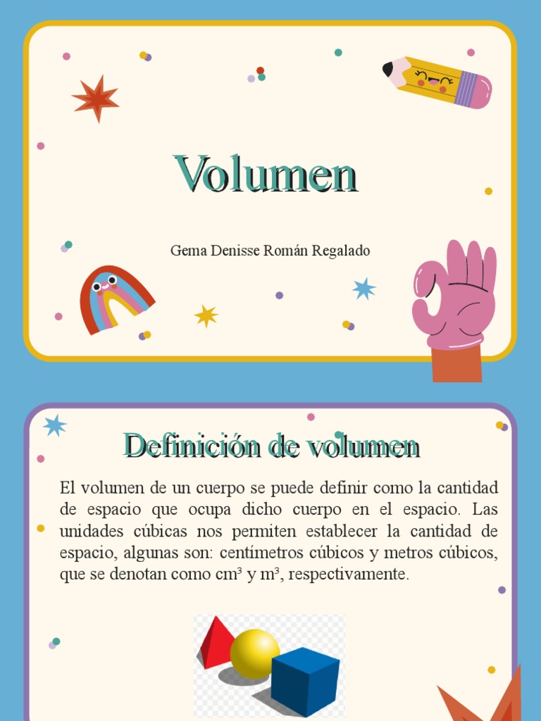 Definición y Cálculo del Volumen | PDF | Volumen | Esfera