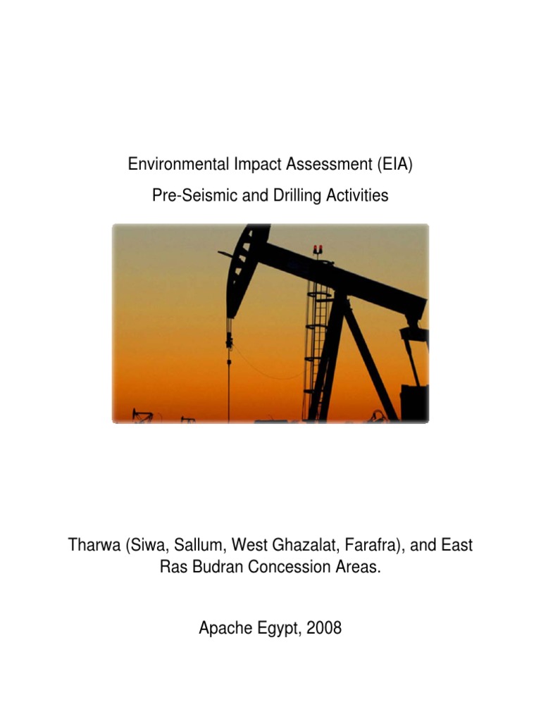 Apache Egypt 2008 EIA Pre-Seismic and Drilling Activities | PDF | Environmental Impact ...