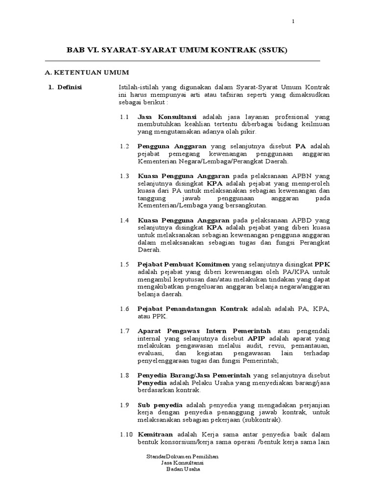 Draft Kontrak Konsultan Pdf