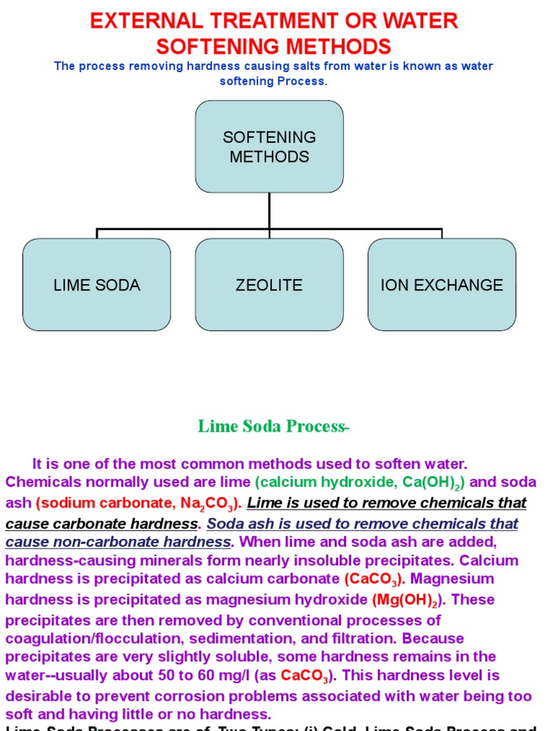Softening Methods: The Process Removing Hardness Causing Salts From ...