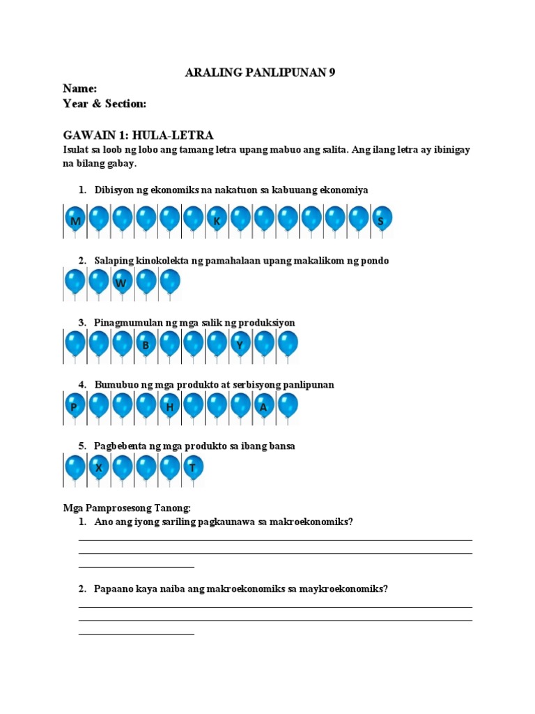 Gawain 1 & 2 - Hula-Letra! | PDF