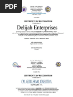 Certificate of Recognition For Feeding Program | PDF