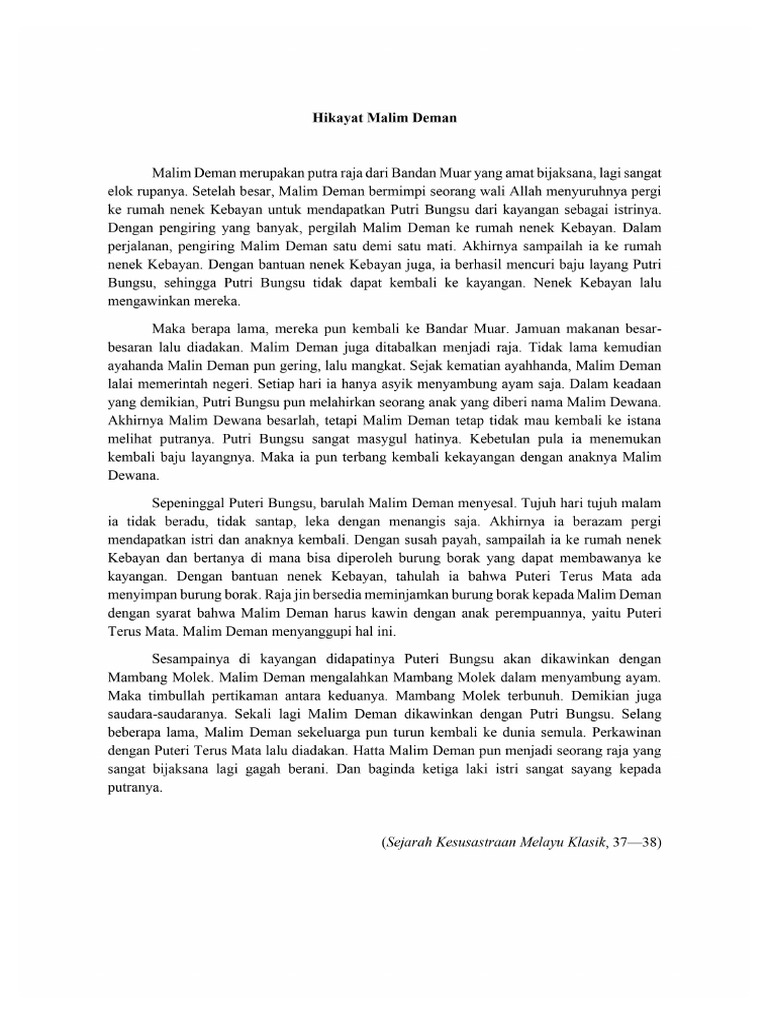 Hikayat Malim Deman | PDF