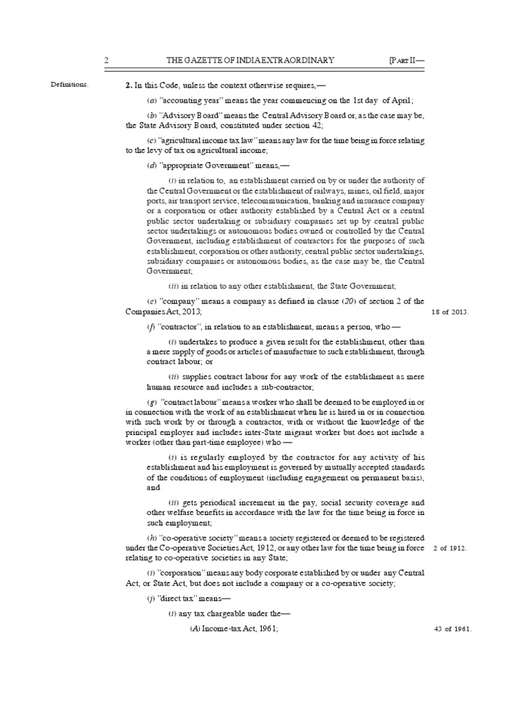 in This Code, Unless The Context Otherwise Requires, - : Definitions ...