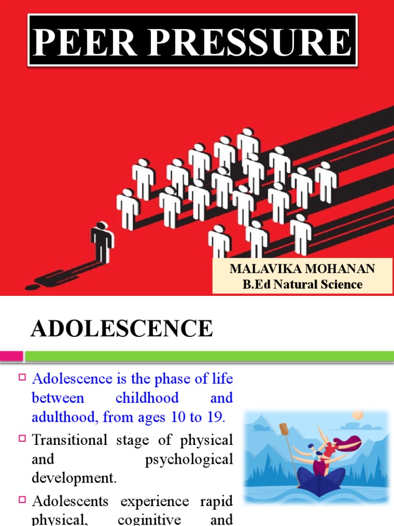 Peer Pressure | PDF | Adolescence | Self Esteem
