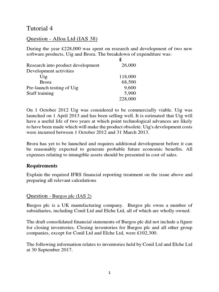 Tutorial 4 | PDF | International Financial Reporting Standards | Interest