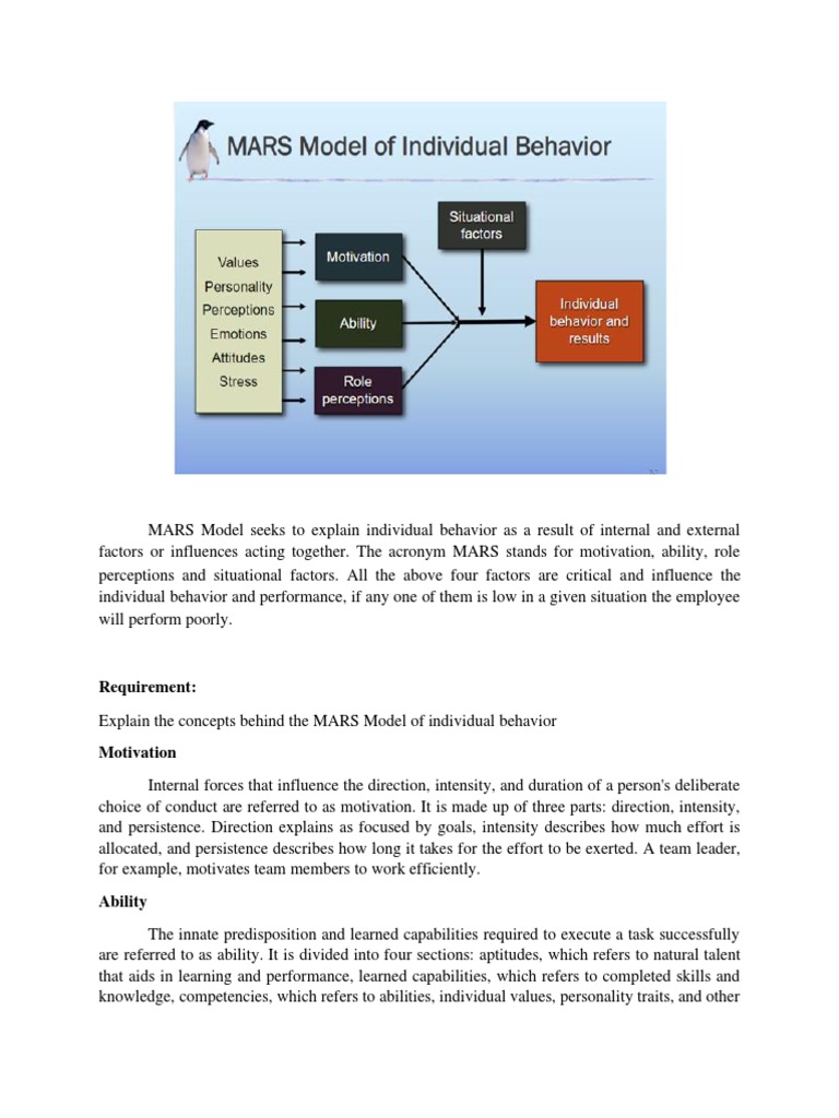 MARS Model of Individual Behavior | PDF | Motivational | Motivation