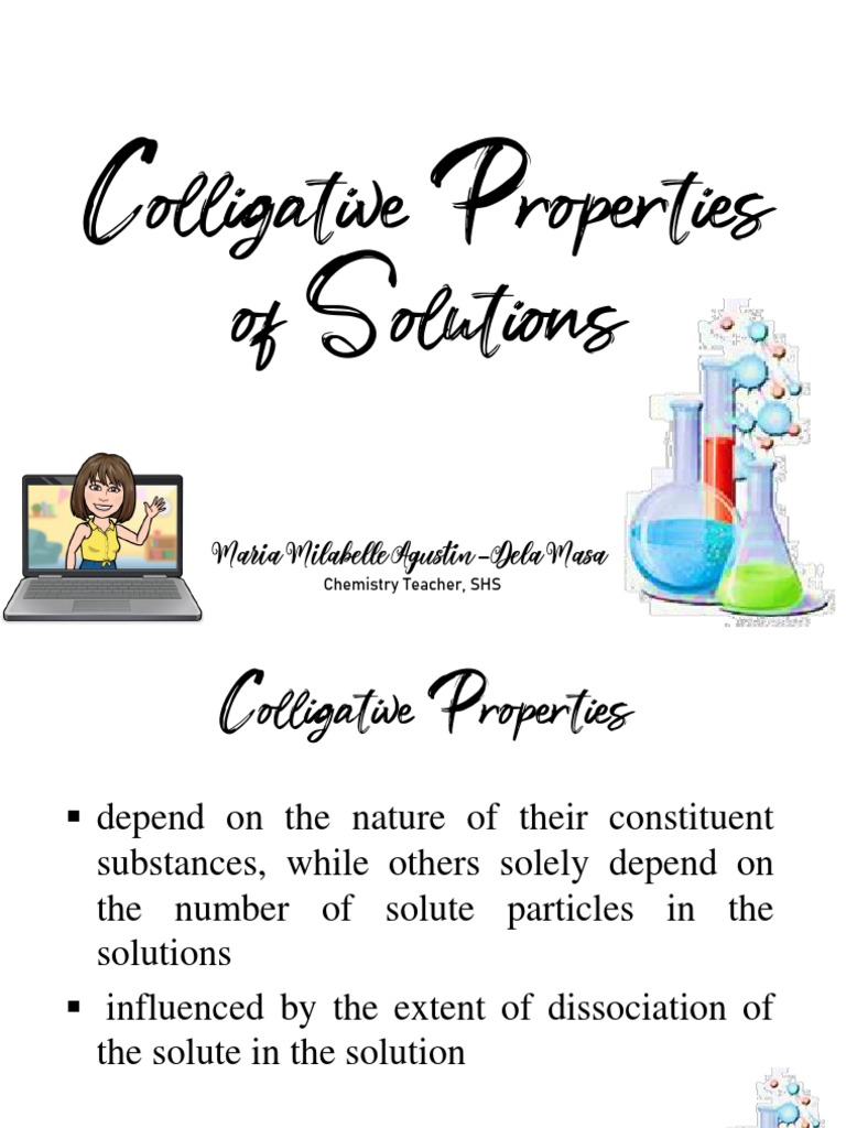 Colligative Properties of Solutions | PDF | Electrolyte | Chemistry