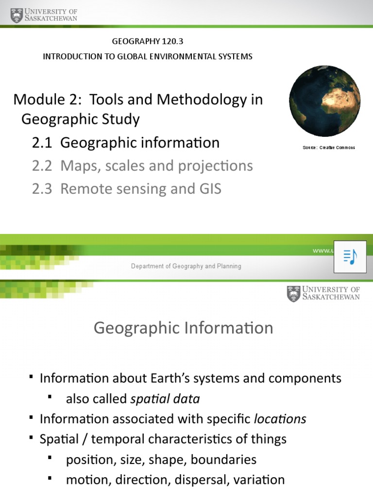 Module 2: Tools and Methodology in Geographic Study 2.1 Geographic ...