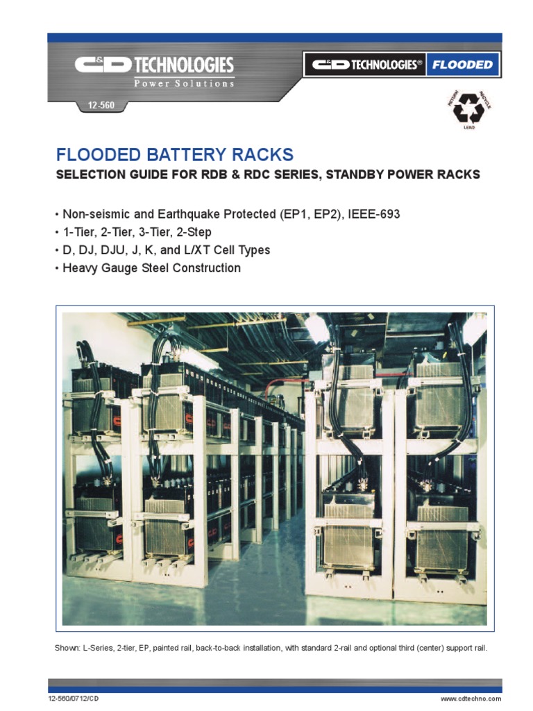 C&D Flooded Batteries Racks | PDF
