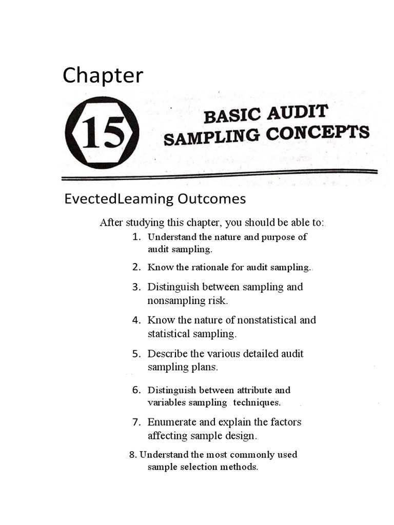 Chapter 15 Auditing | PDF | Audit | Sampling (Statistics)