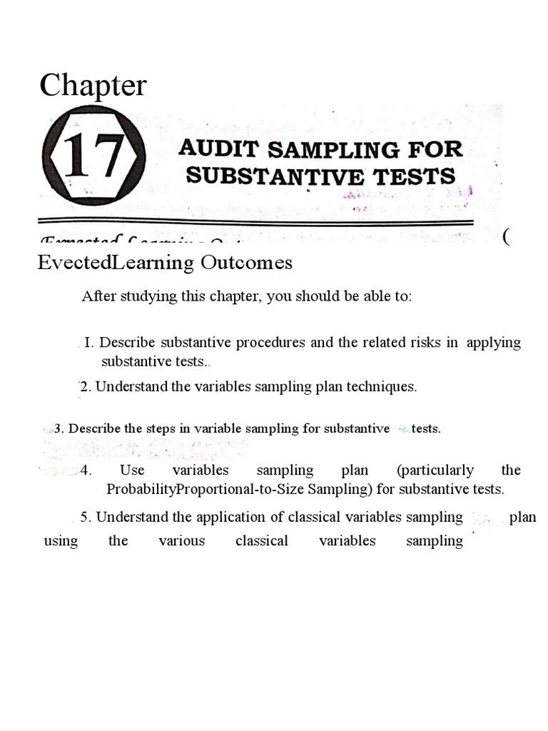 Chapter 17 Auditing | PDF | Audit | Sampling (Statistics)