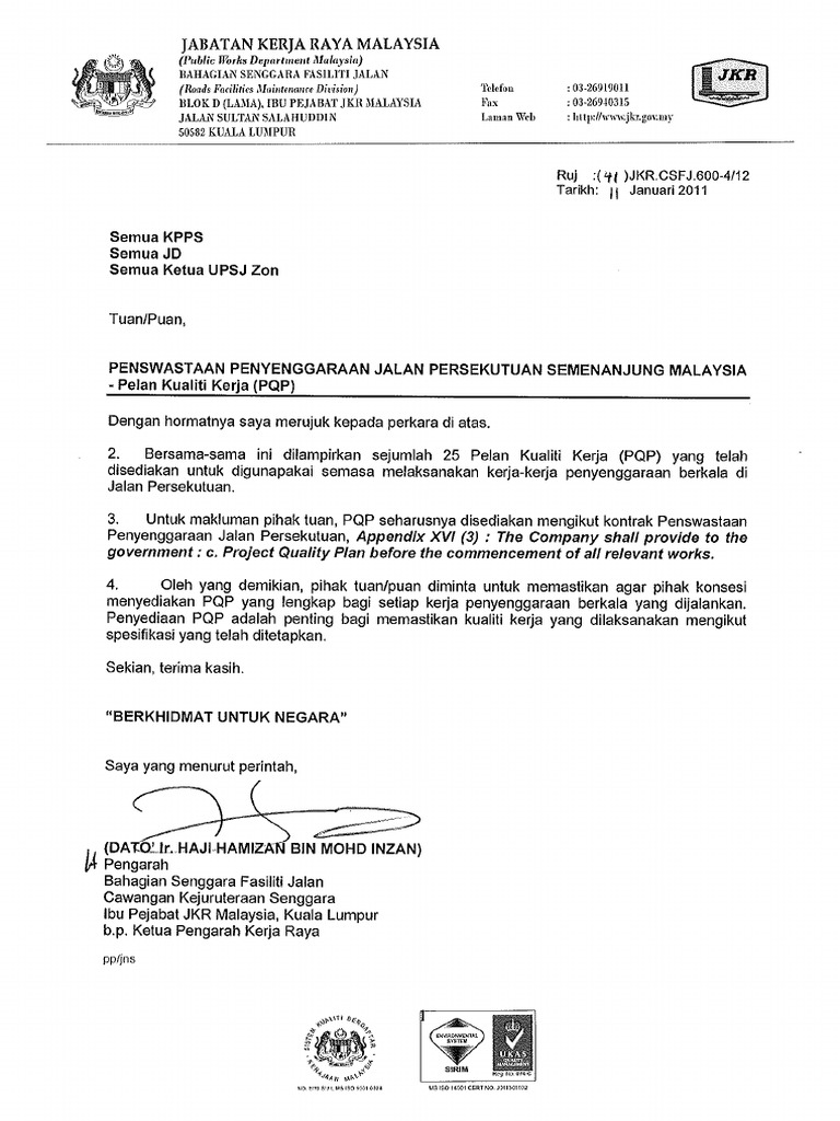 Surat PQP | PDF