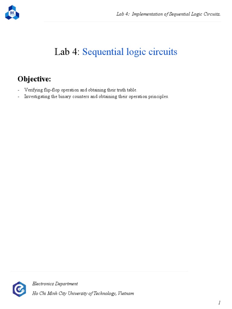 Sequential Logic Circuits: Objective | PDF | Electronic Circuits ...