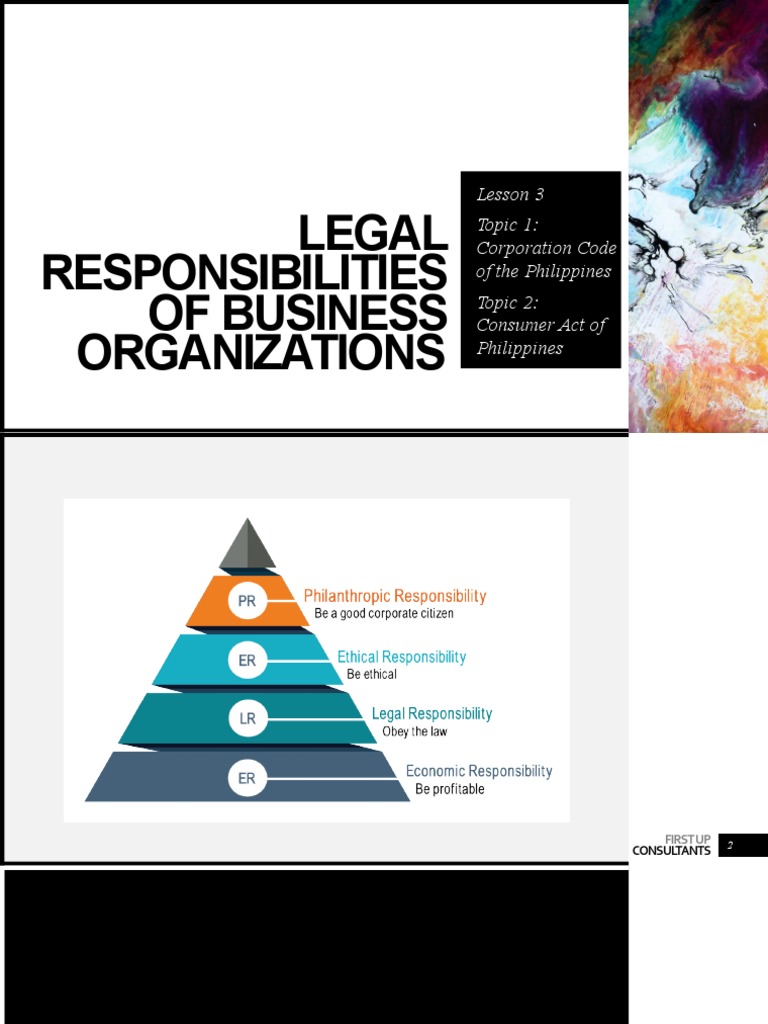 Legal Responsibilities of Business Organizations | Download Free PDF ...
