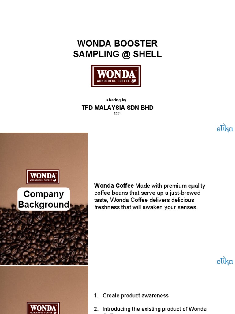 Training Manual - Wonda Booster at SHELL | PDF | Coffee | Hygiene