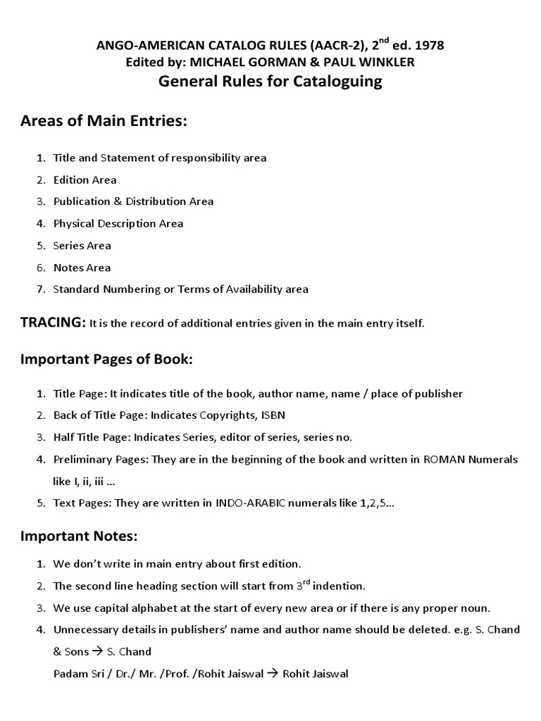 Aacr2 Rules | PDF | Lewis Carroll | Books