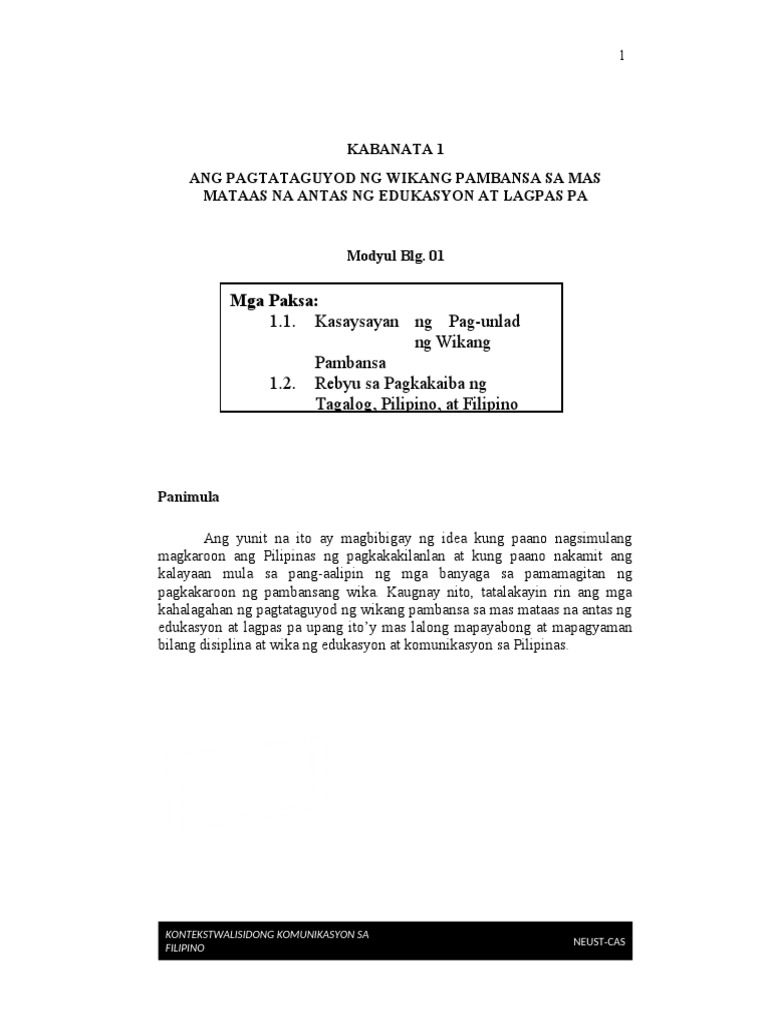 Komfil Modyul Final July 30 2020 | PDF