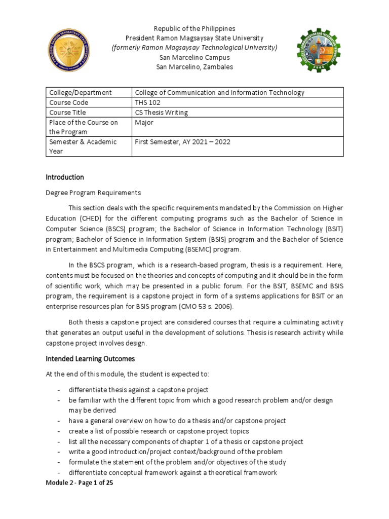 THS 102 - Module 2 Writing The Components of Chapter 1 | PDF | Intelligence (AI) & Semantics ...