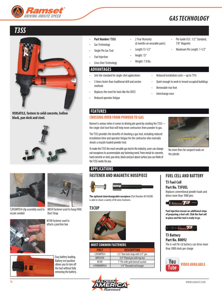 Pages From RAMSET CATALOG Nail Gun | PDF | Manufactured Goods | Tools