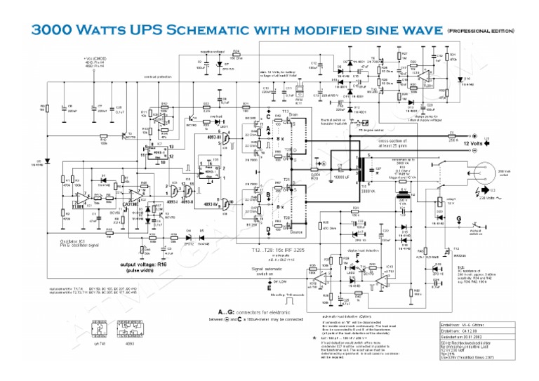 UPS Schematic Circuit Diagram | PDF