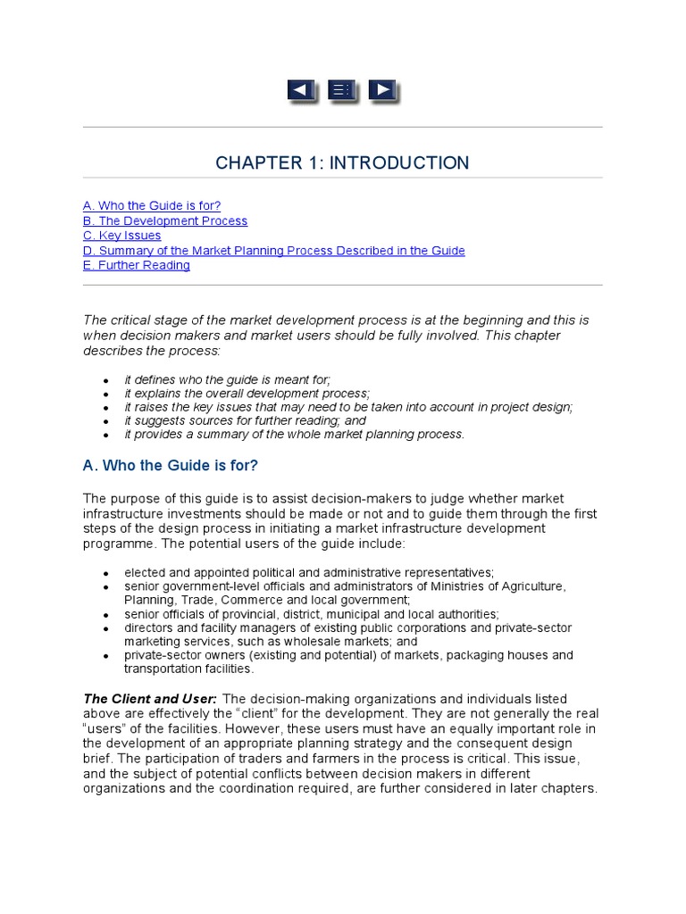 Market Infrastructure Planning. A Guide For Decision Makers | PDF ...