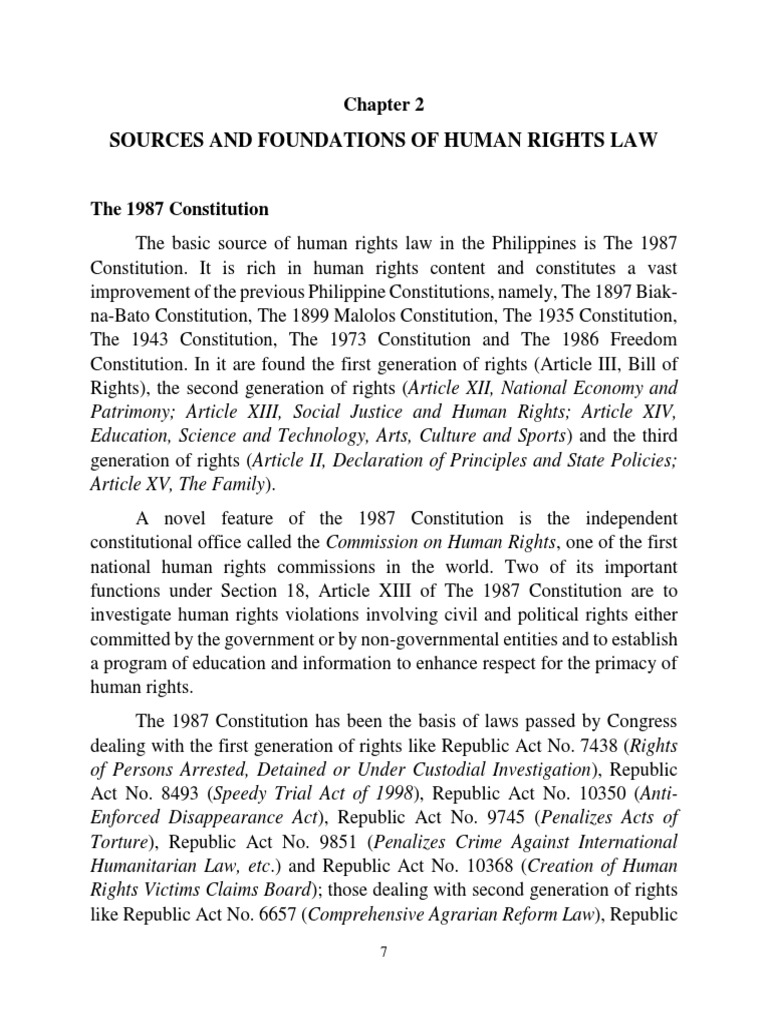 Foundations of Human Rights Law in the Philippines | PDF | Human Rights ...