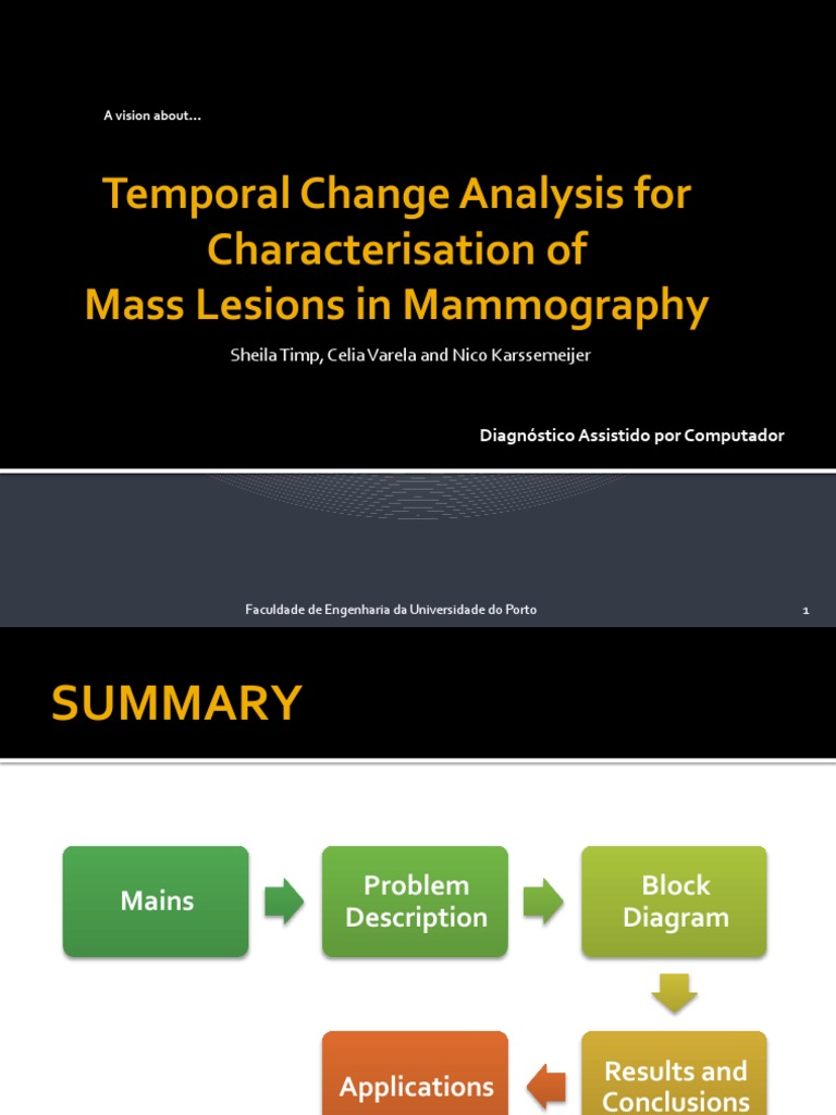Temporal Change Analysis For Characterisation of Mass Lesions in ...
