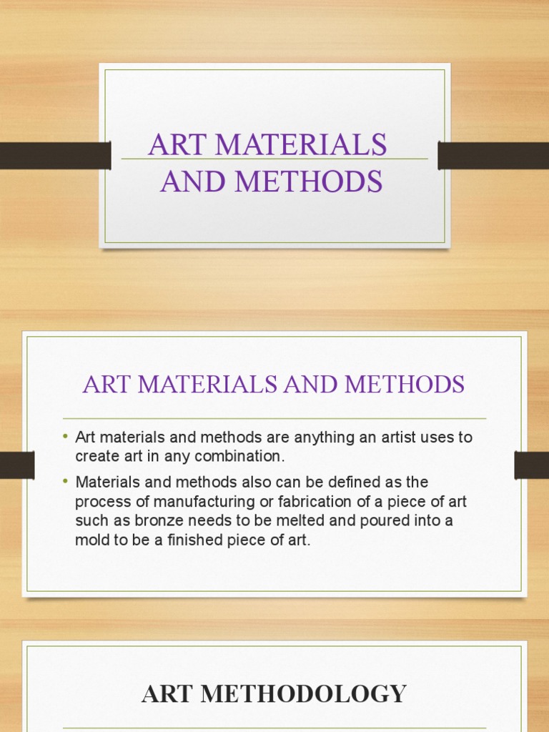 Art Materials & Methods | PDF | Paint | Paper