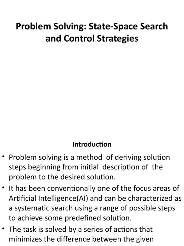 Problem Solving: State-Space Search and Control Strategies | PDF ...