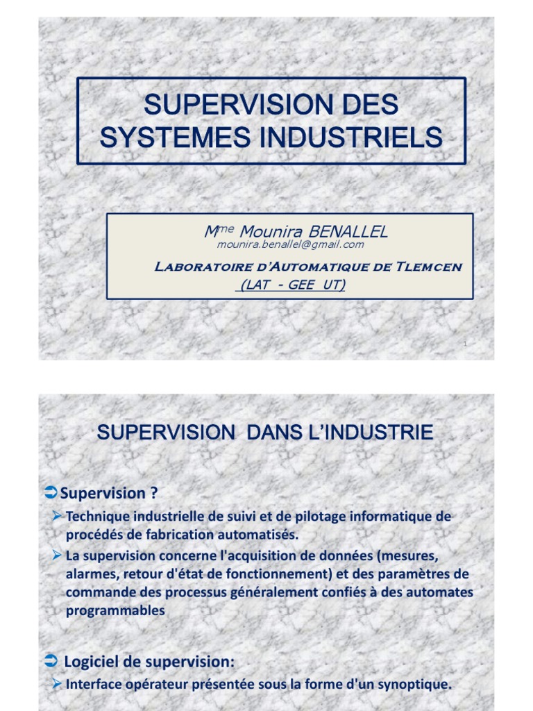 Chapitre 1 | PDF | Scada | Automatisation