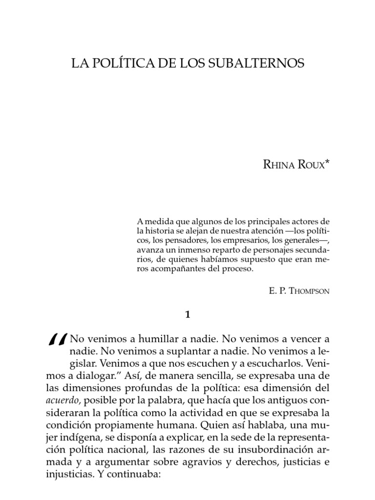 La Politica y Los Sub Alter Nos | PDF | Antonio Gramsci | Estado (política)