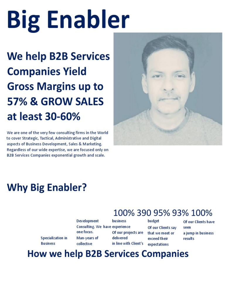 B2B Services Growth With Big Enabler's Sales Consulting | PDF | Sales ...
