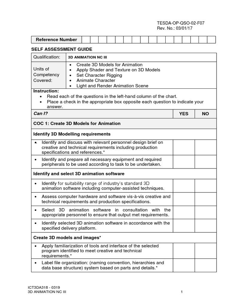 SAG - 3D Animation NC III | PDF | 3 D Computer Graphics | Texture Mapping