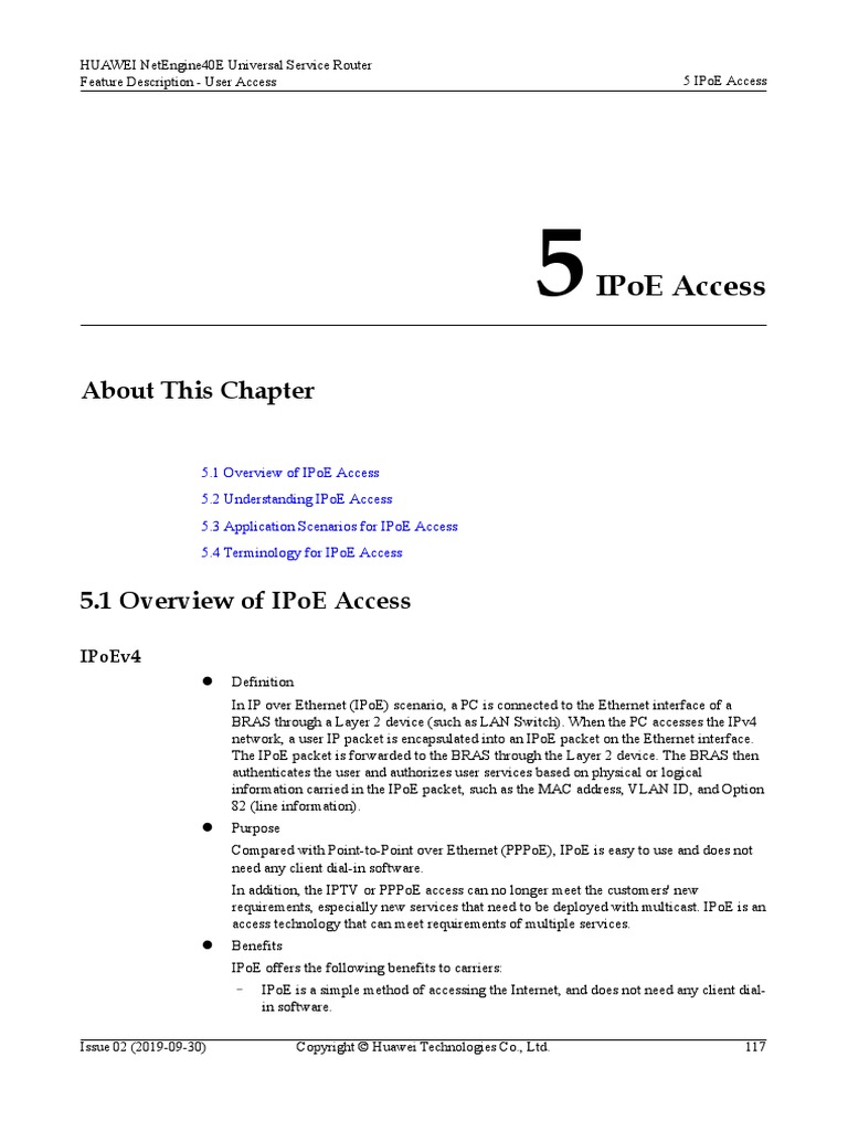 Ipoe Access: About This Chapter | PDF | I Pv6 | Computer Network