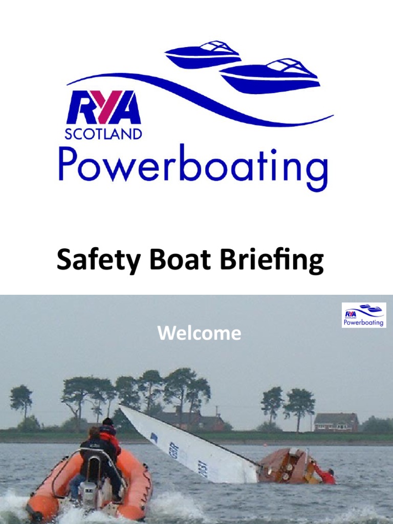 RYA Safety Boat Briefing With Notes and Animation | PDF | First Aid ...