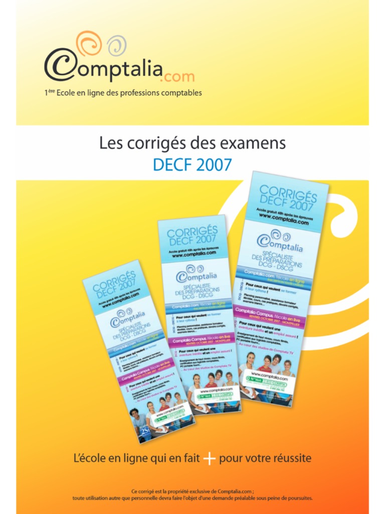 Sujet Et Corrige - 2007 - UV6 - DECF - PDF - Sujet - Corrige - Decf - Uv6 - 2007 | PDF