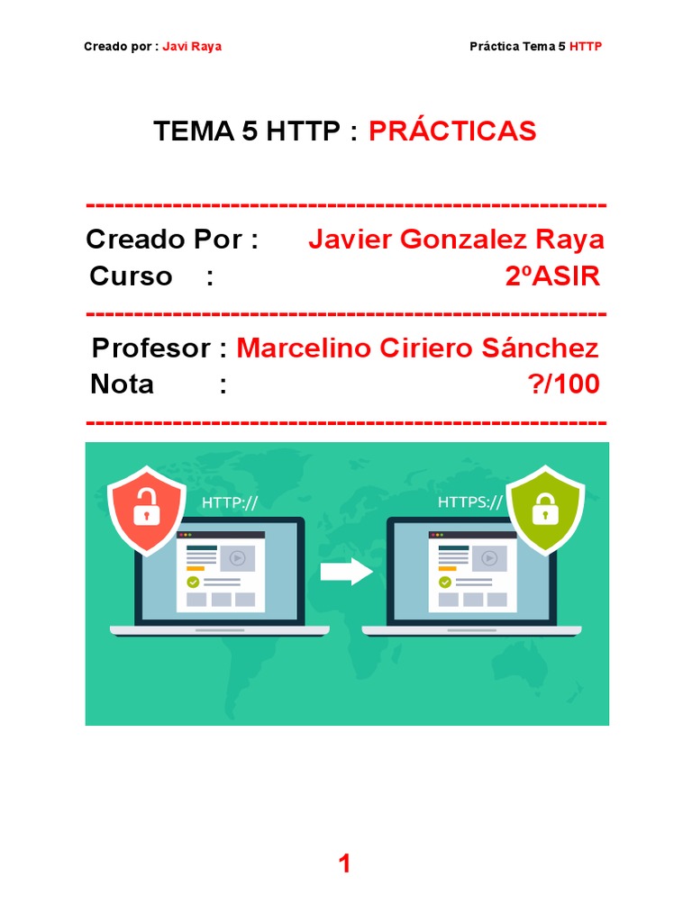 SRI - Tema 5 - HTTP | PDF | Servidor HTTP Apache | Protocolo de Transferencia de Hipertexto