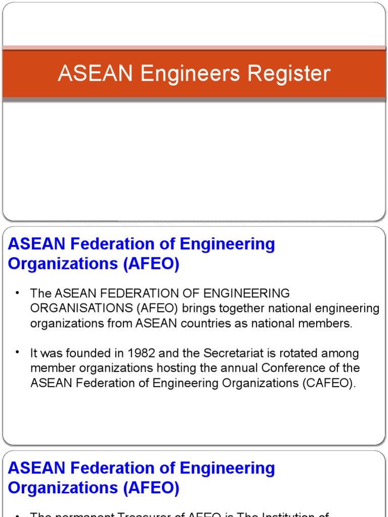 ASEAN Engineers Register | PDF | Engineering | Engineer