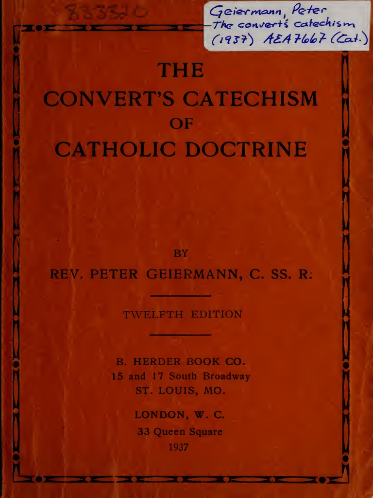 Geiermann - The Convert's Catechism of Catholic Doctrine | PDF ...